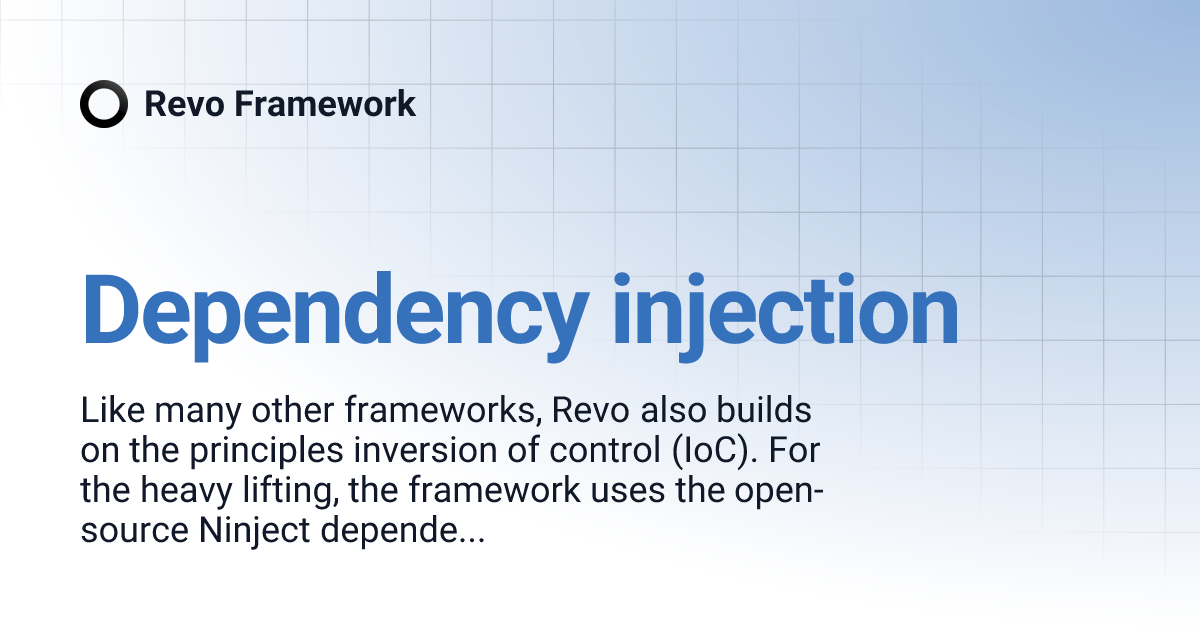 Dependency injection | Revo Framework